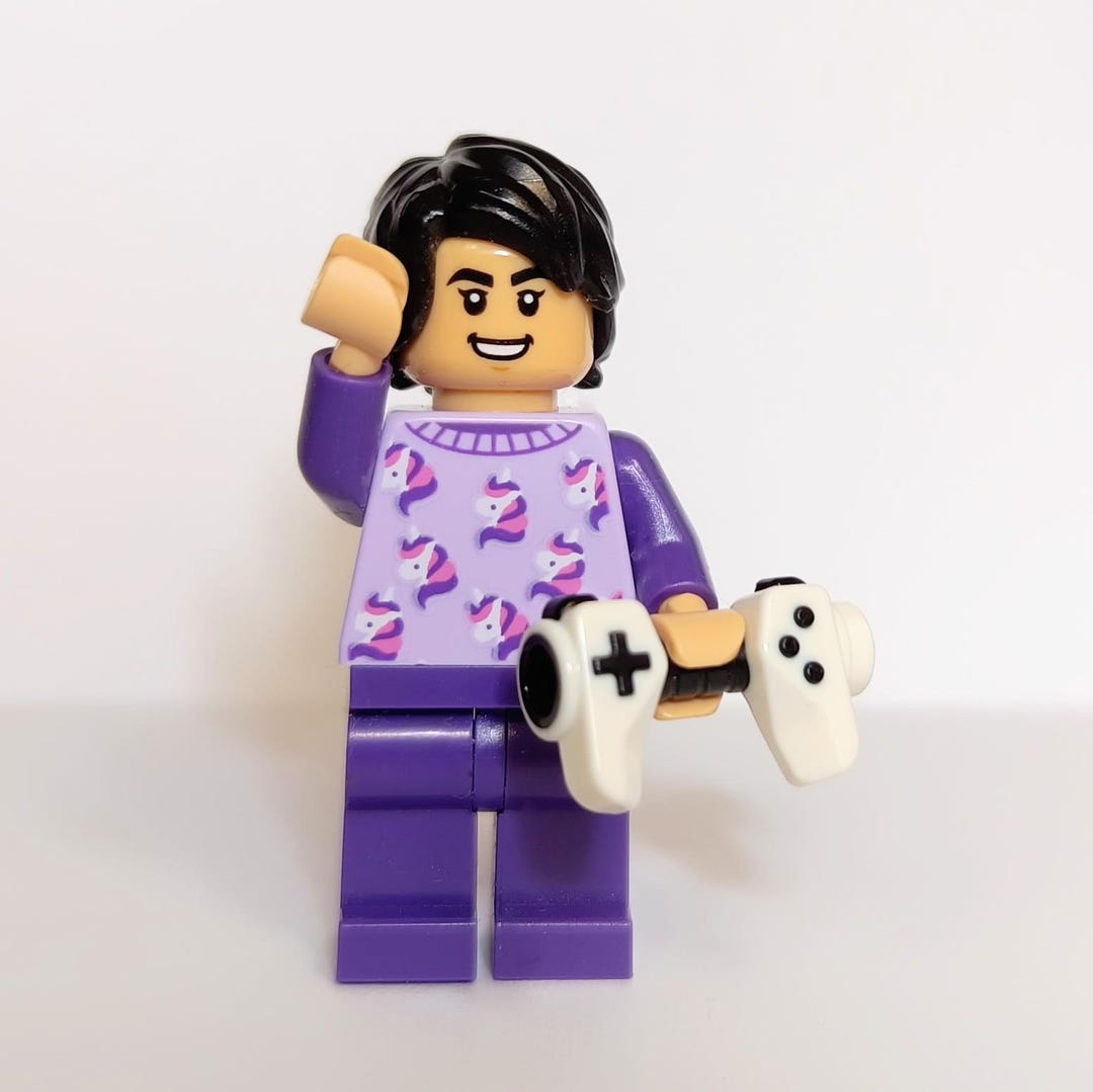 Unicorn PJ Gamer Minifigure With Gaming Controller - Etsy