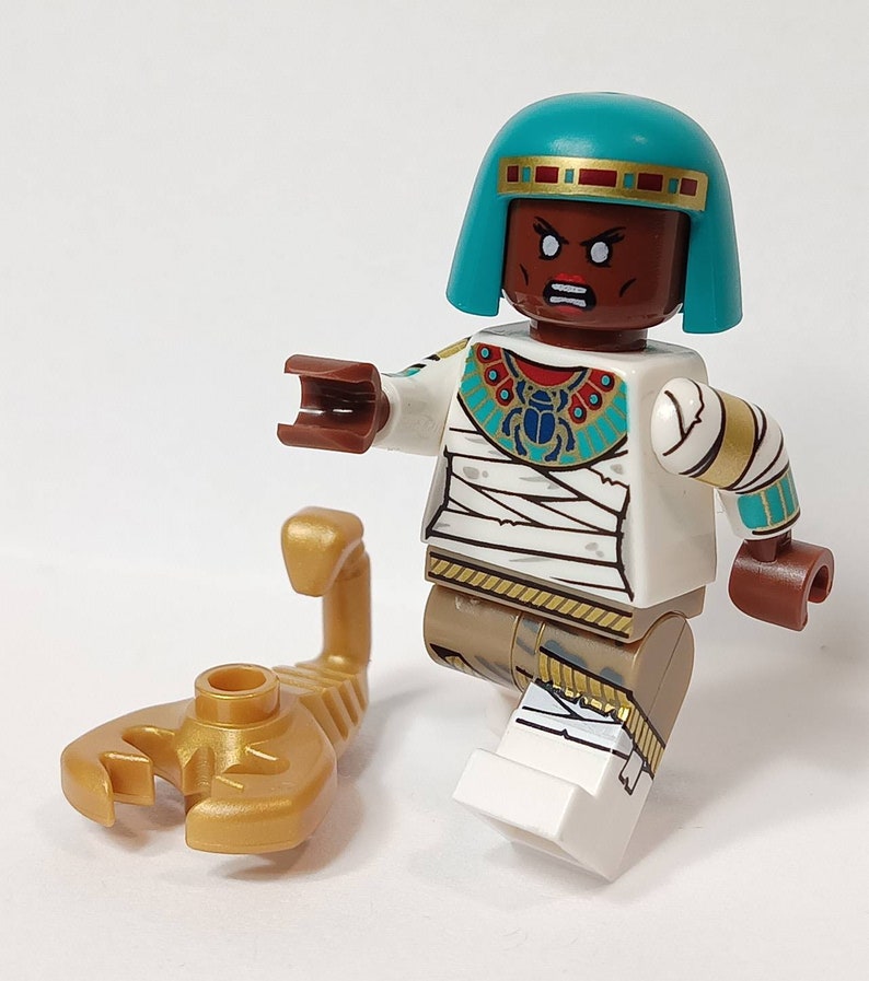 Mummy Queen Minifigure Egyptian Pharaoh With Golden Scorpion - Etsy