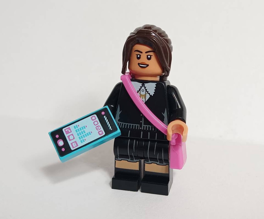 Schoolgirl Minifigure Student Minifig With Crossbody Bag & Phone - Etsy