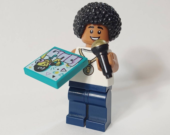 Rapper Minifigure Singer With Mic & Album - Etsy
