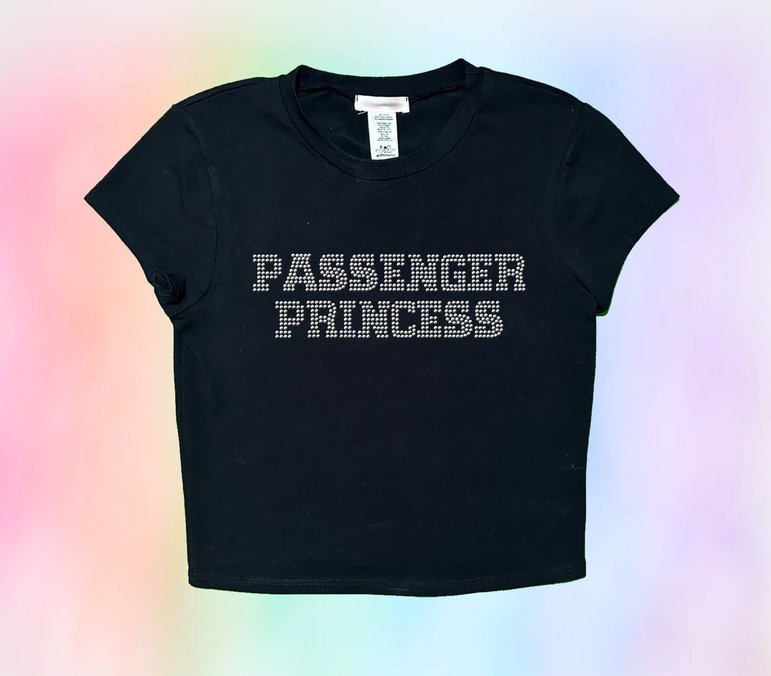 Bling Passenger Princess CROPPED Tight Fit Crop Top Rhinestone Tee - Etsy
