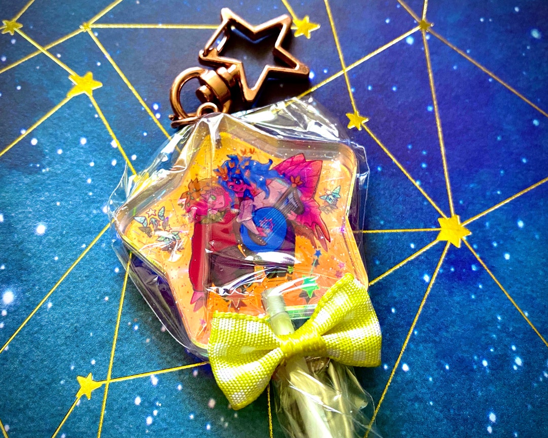 Prince of Starlight Star Shaped Holo-glitter Lollipop Acrylic Charm ...