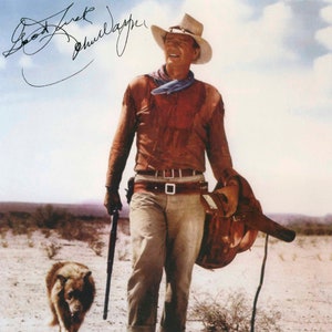 Autographed John Wayne Hondo 8"x10" Western Movie Picture Reprint on ...