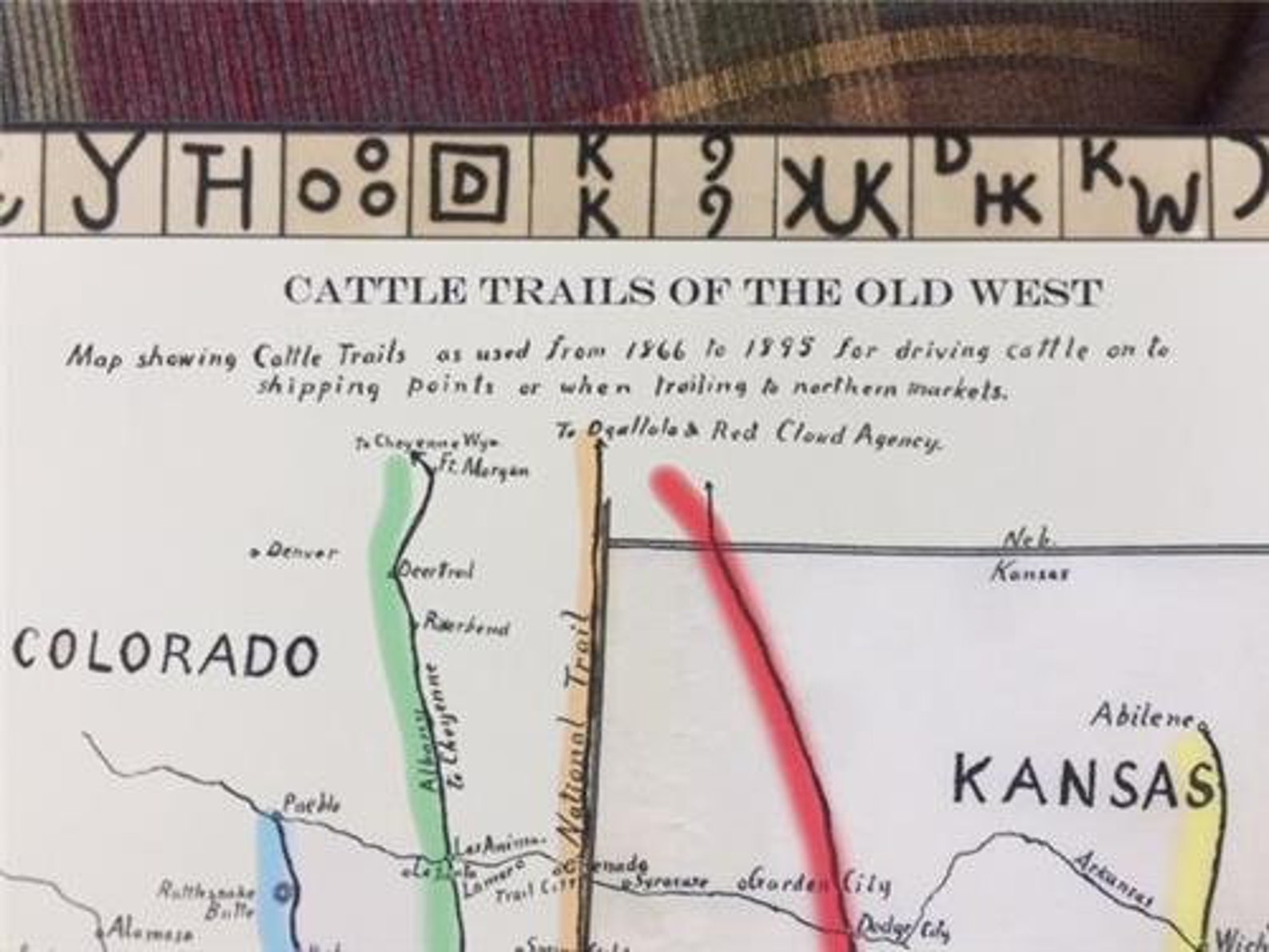 Cattle Trails of the Old West Map - Etsy