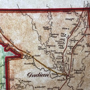 The United States Indian Territory 1868, Became the 46th State in 1907 ...