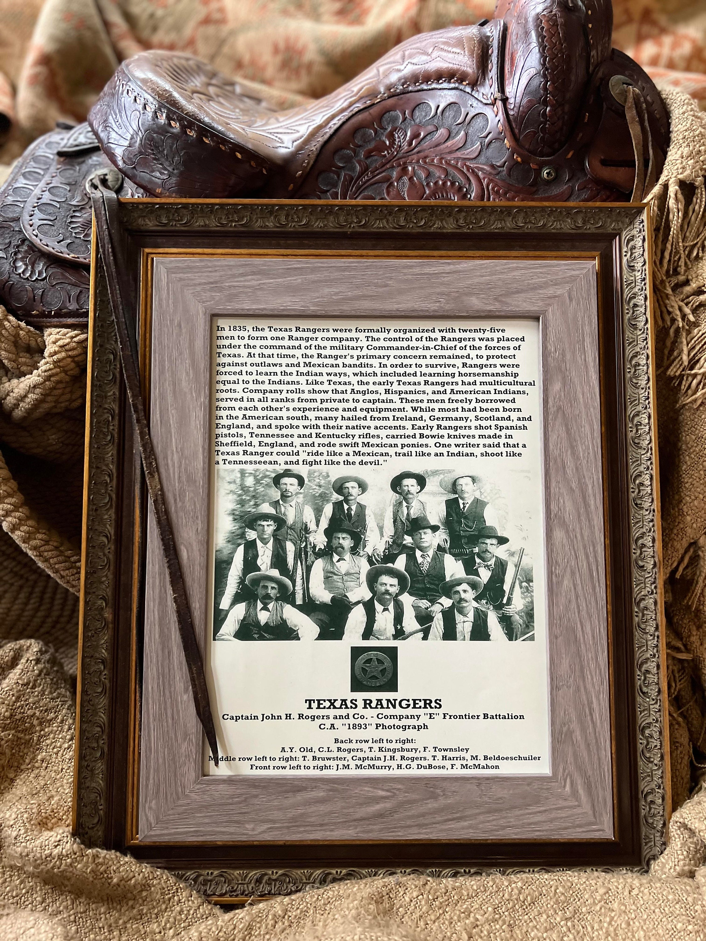 Texas Ranger Frontier Battallion 1893 Print - Etsy