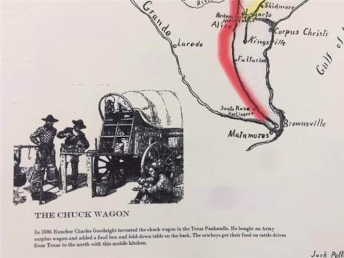 Cattle Trails of the Old West Map - Etsy