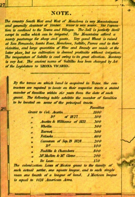 Republic of Texas Map of Stephen F. Austin's 13 Colonies 1836 ...