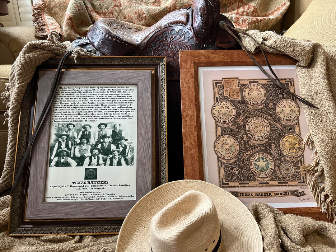 Texas Ranger Badge Print & Texas Ranger Frontier Batallion Print Combo ...