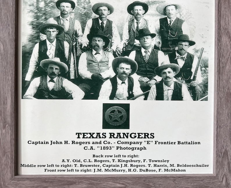Texas Ranger Badge Print & Texas Ranger Frontier Batallion Print Combo ...