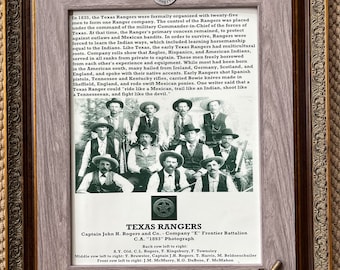 Texas Ranger Badge Print & Texas Ranger Frontier Batallion Print Combo ...