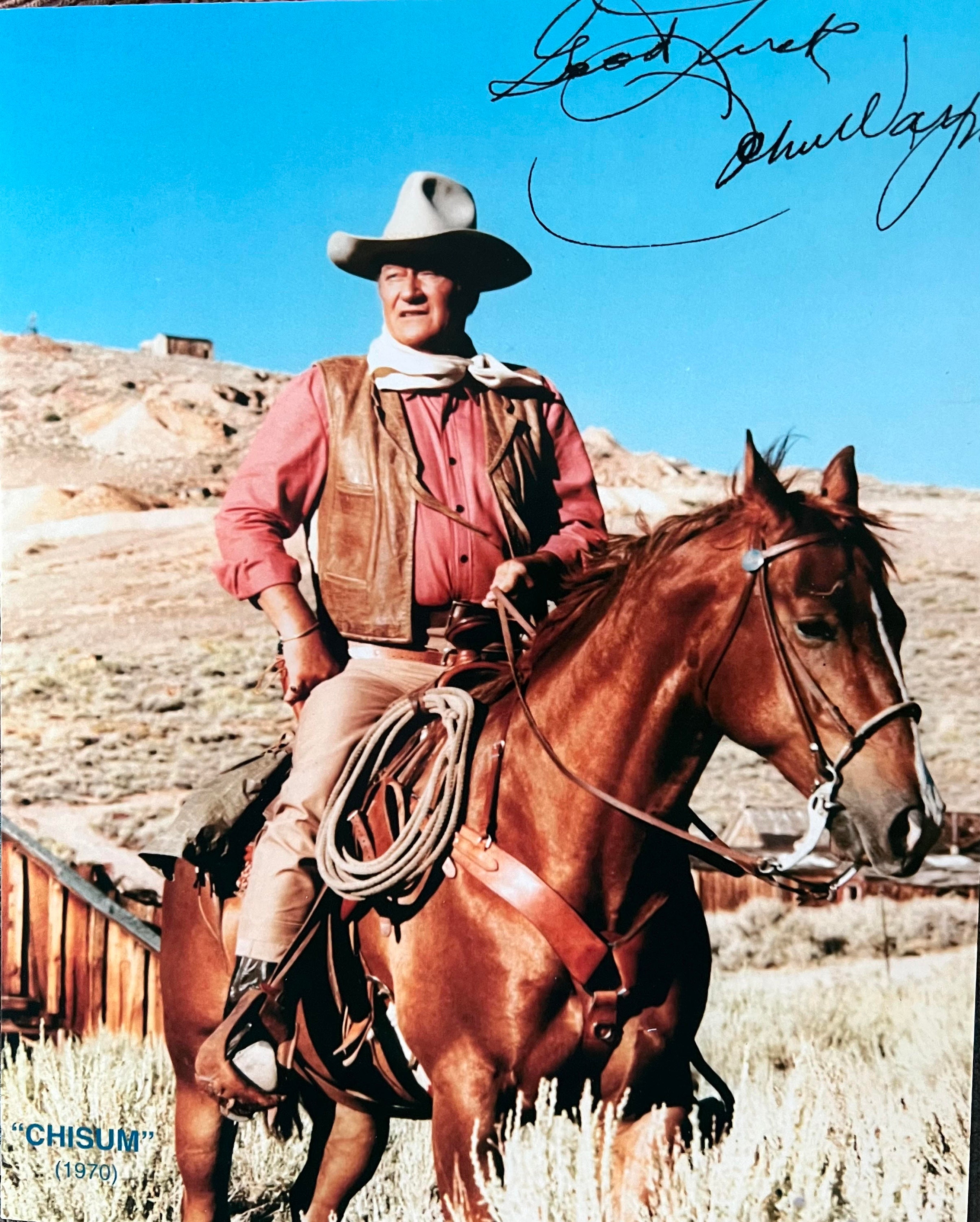 Signed John Wayne Chisum Western Movie Picture Reprint on Matt Board - Etsy