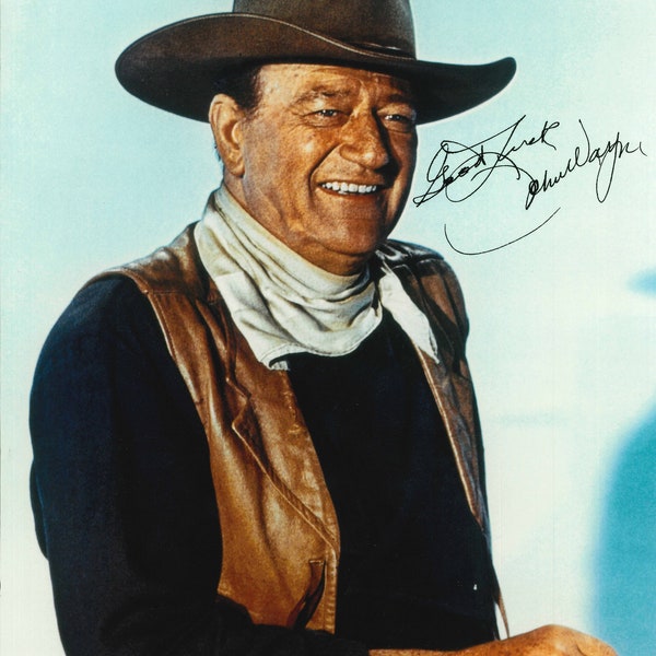 John Wayne Autograph - Etsy