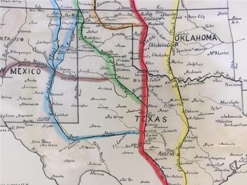 Cattle Trails of the Old West Map - Etsy
