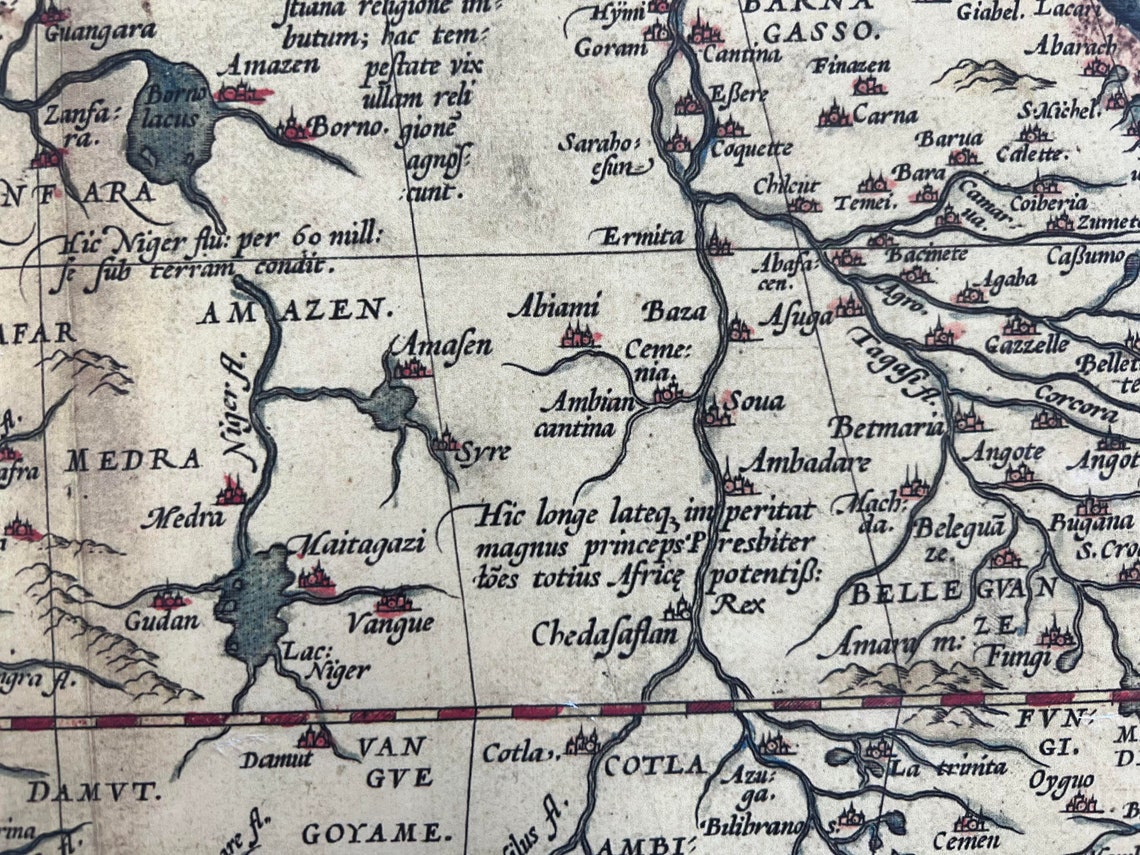 Old Map of Africa by Ortelius, 1570 - First Chart of African Continent ...
