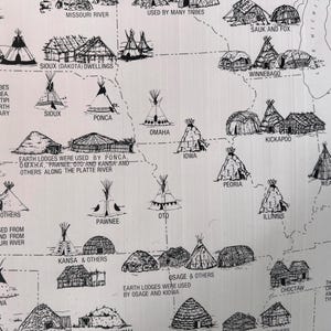 Indian Dwellings and Homes Map, the Conquest of Indian America - Etsy
