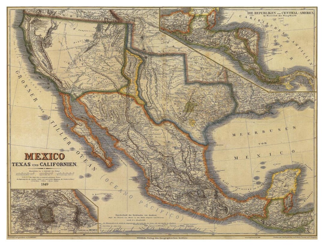 The Republic of Texas 1849 German Perspective Reproduction - Etsy