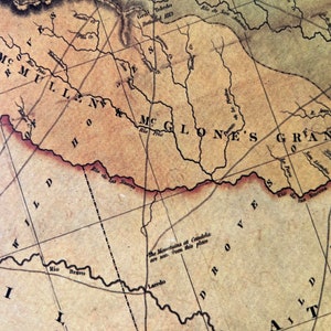 Republic of Texas Map of Stephen F. Austin's 13 Colonies 1836 ...
