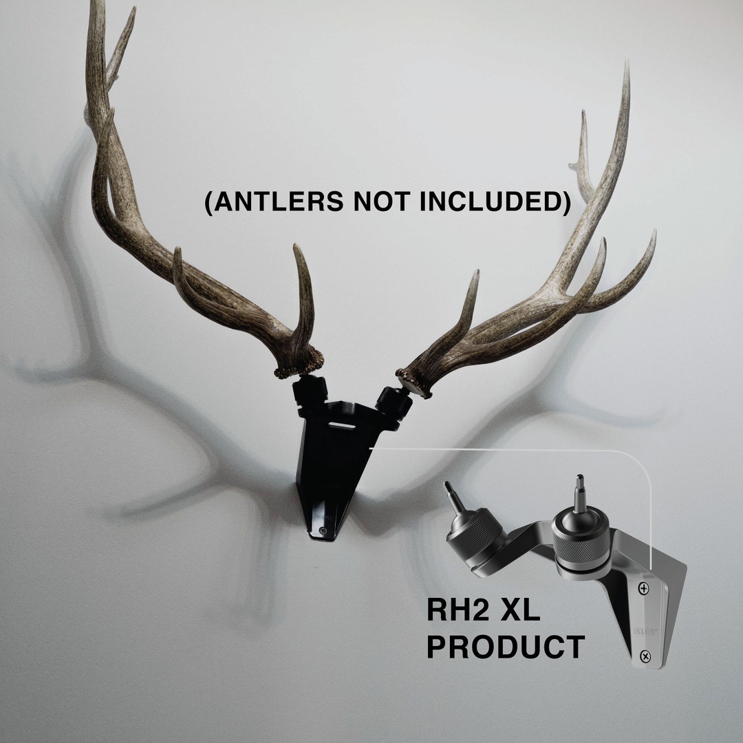 RACK HUB® RH2 XL Match Set Antler Mount / Shed Antler Display / Moose ...