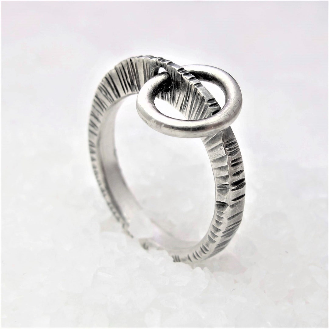 Bsdm Ring Silver Slave Master, BDSM Ring Silver Hammered, Discreet Ring ...