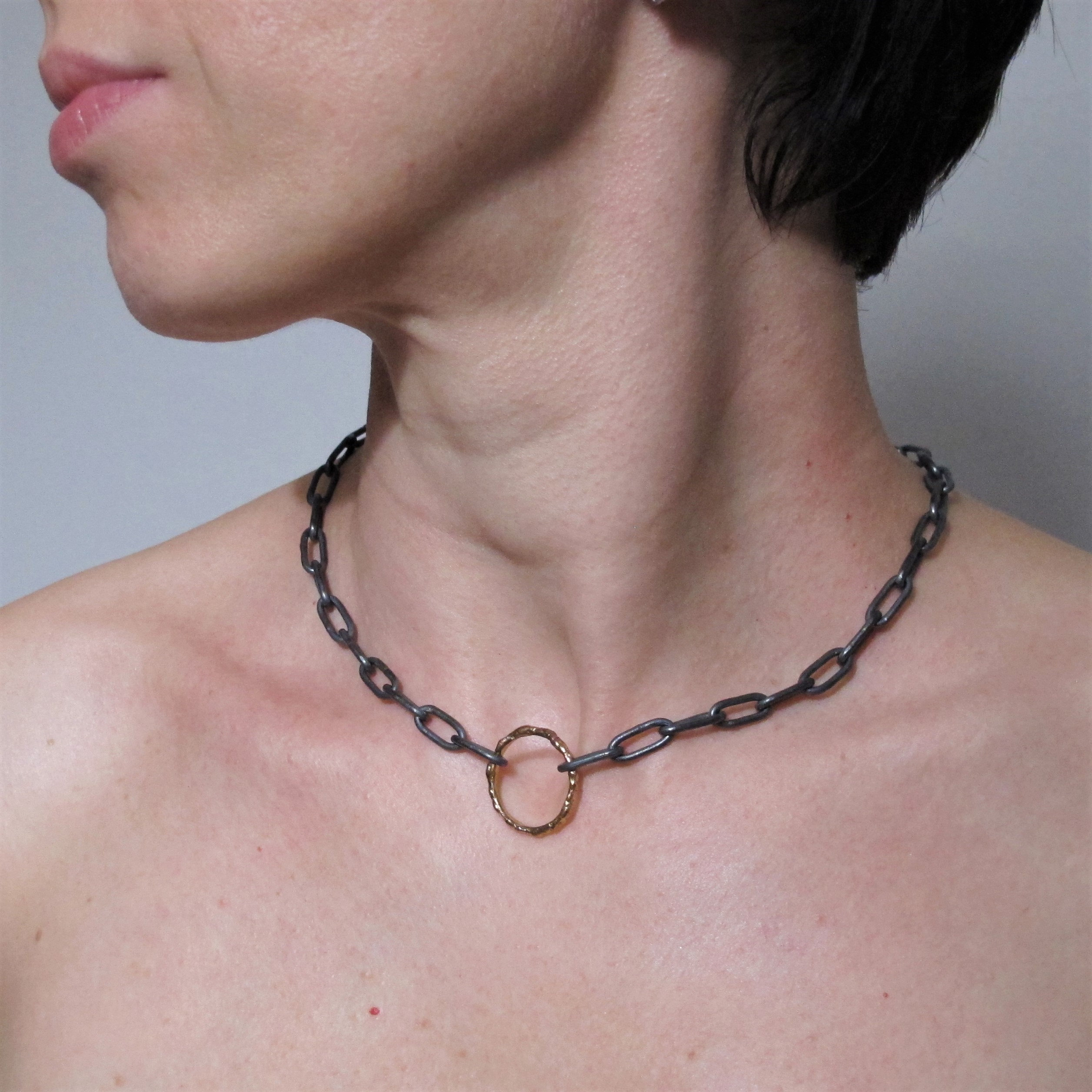 Discreet collar BDSM elegant silver gold | Etsy