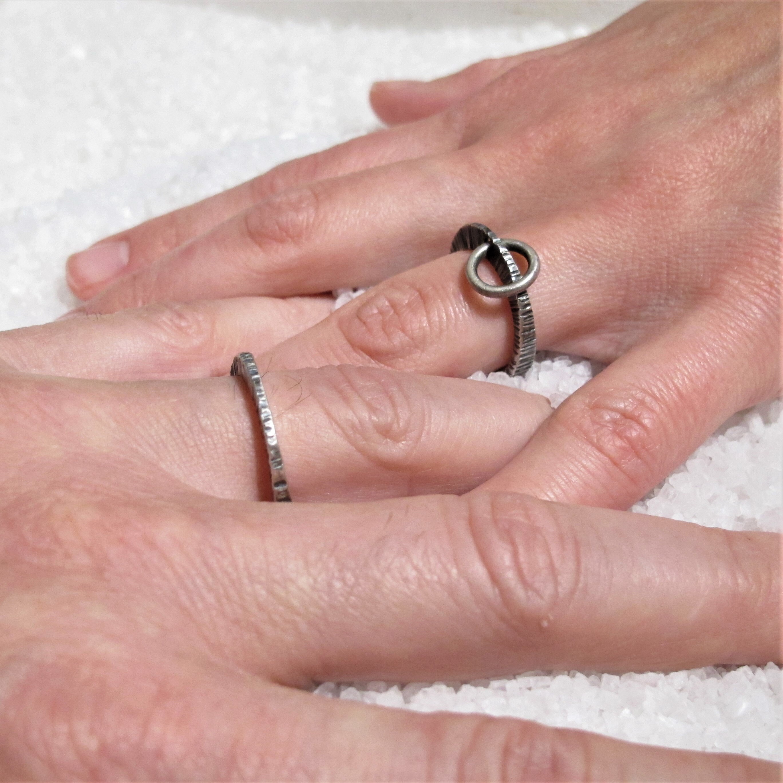 Bsdm ring silver slave master BDSM ring silver hammered | Etsy