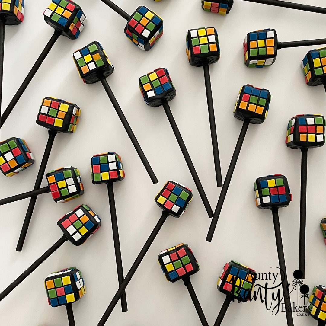 Rubik's Cube Cake Pops: 80s Party Favours - Etsy UK