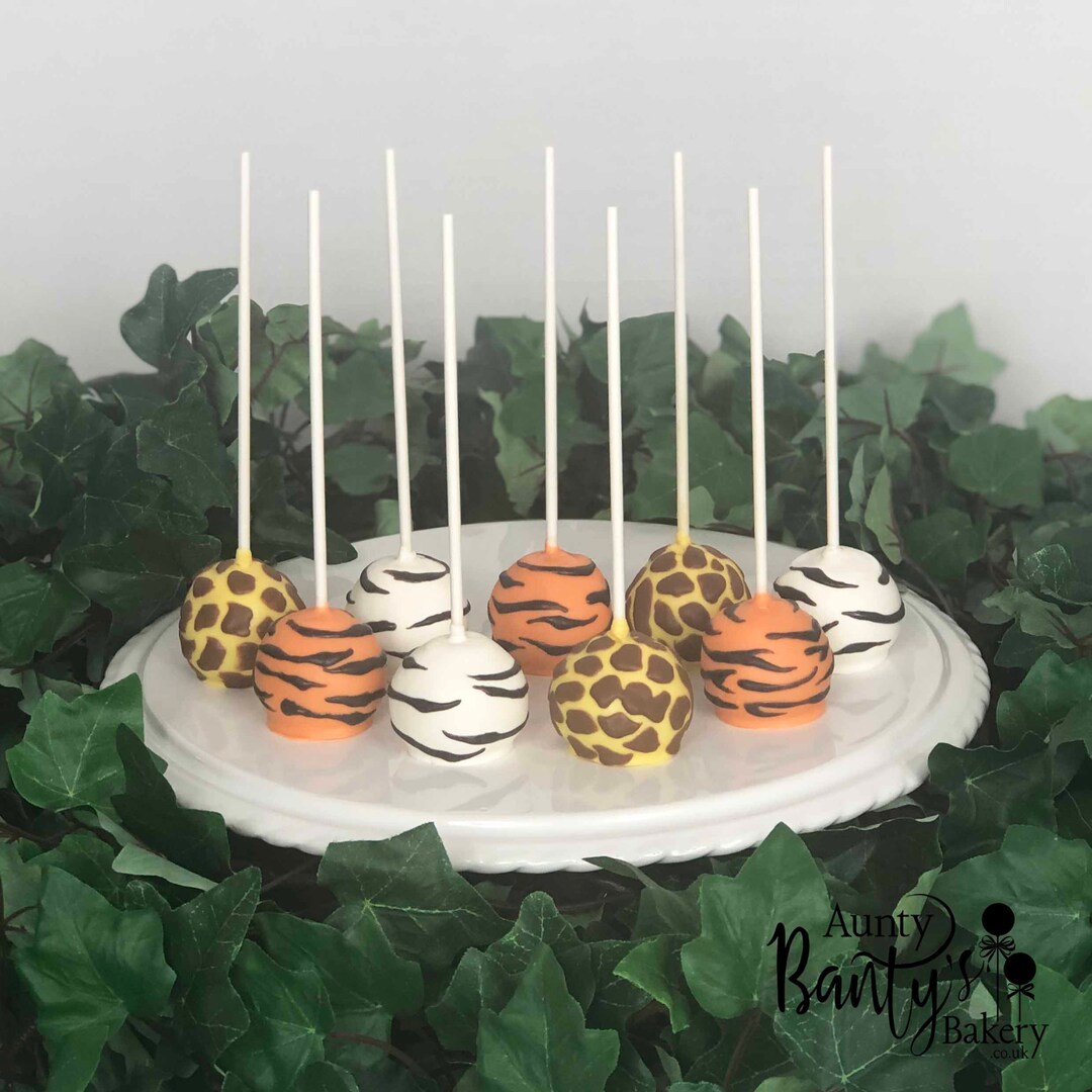 Animal Print Cake Pops: Jungle Birthday Party Favours - Etsy UK