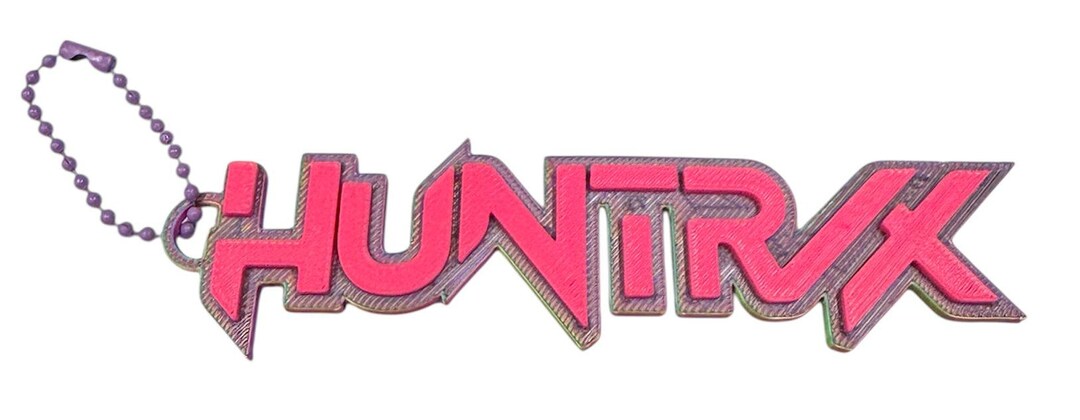 Kpop HUNTRIX Keychain – Multicolour Green/blue/purple/pink PLA – Double ...