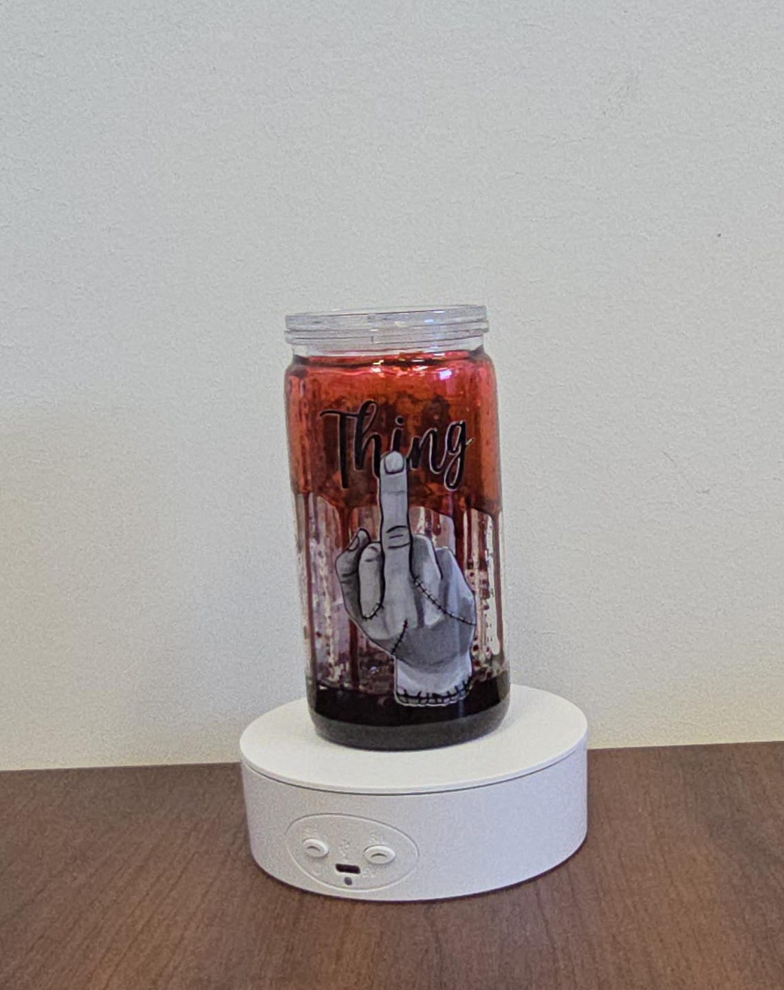 Wednesday Addams Red Blood Drip 16oz Halloween Snowglobe Tumbler With ...