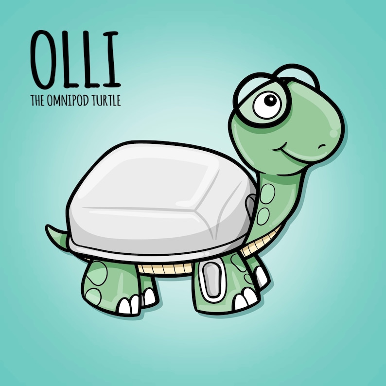 Olli the Omnipod Turtle Sticker, Diabetes, T1D, Diabetes Sticker, Type ...