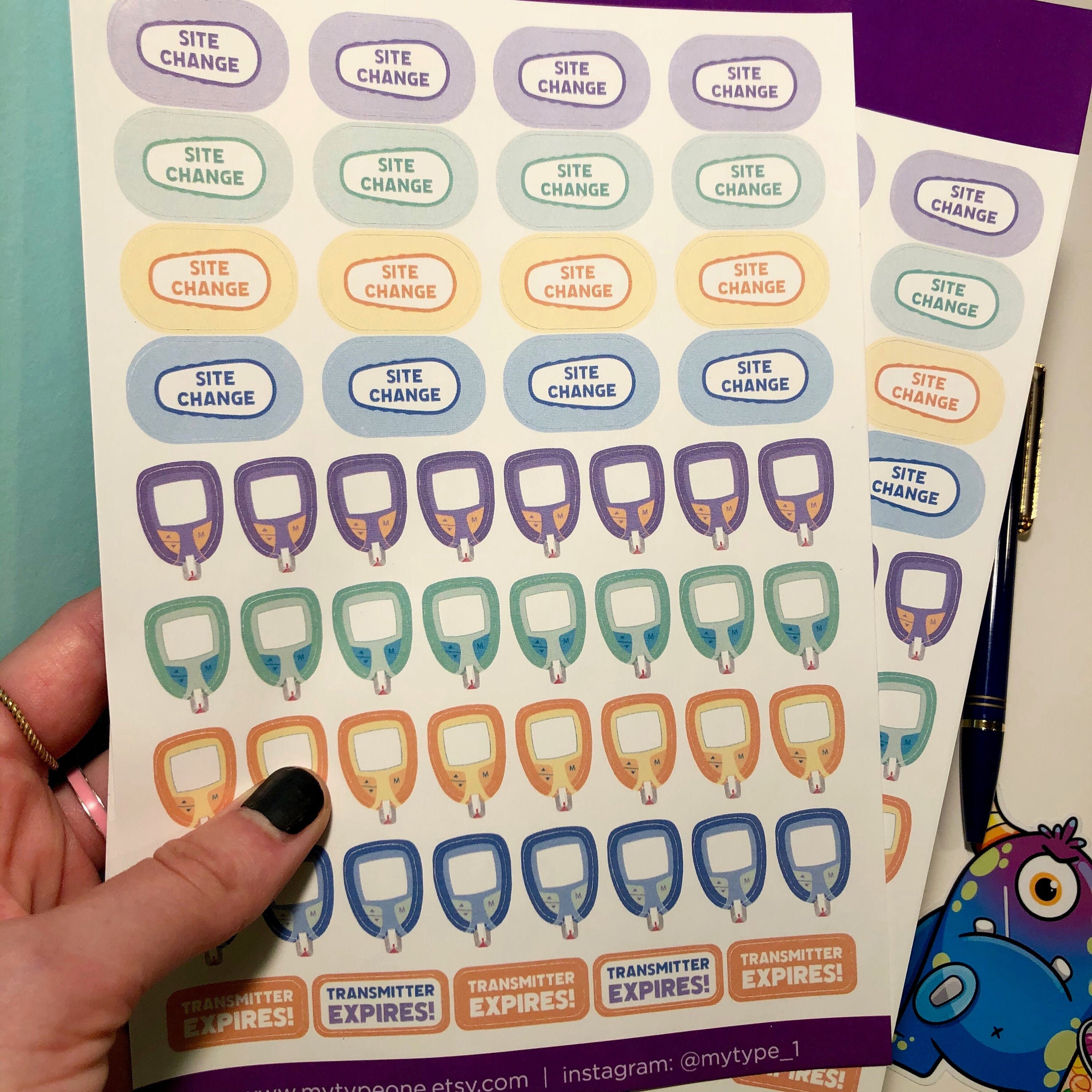Diabetes Planner Stickers Diabetes T1D Diabetes Sticker - Etsy