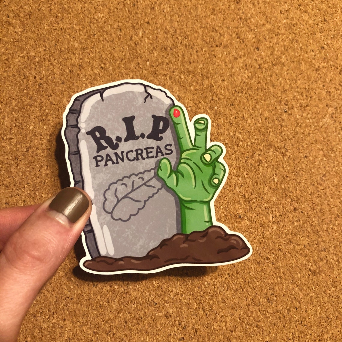 T1D Zombie Sticker Diabetes T1D Diabetes Sticker Type One | Etsy