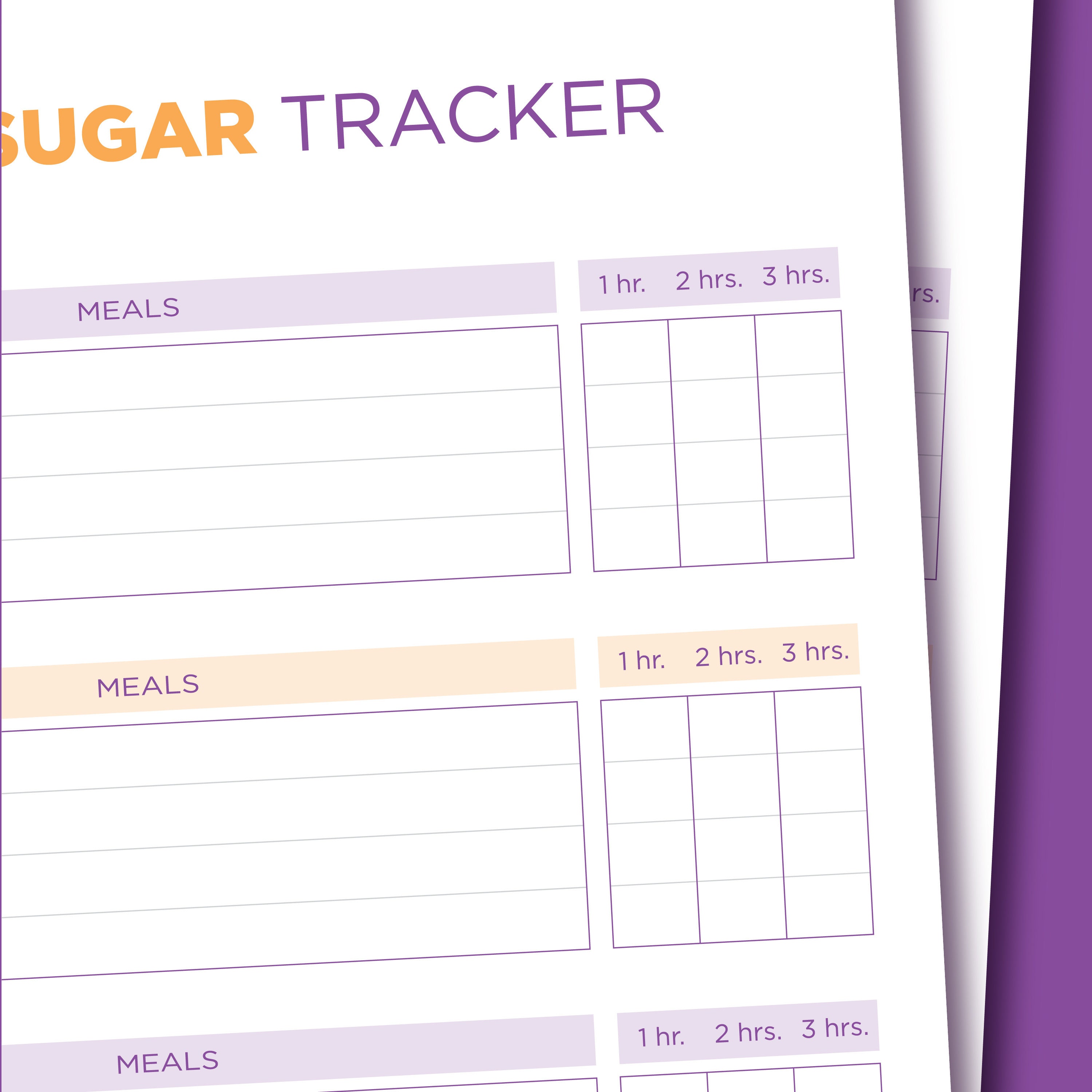 Printable Blood Sugar Tracker, Diabetes, Type 1 Diabetes, Type 2 ...