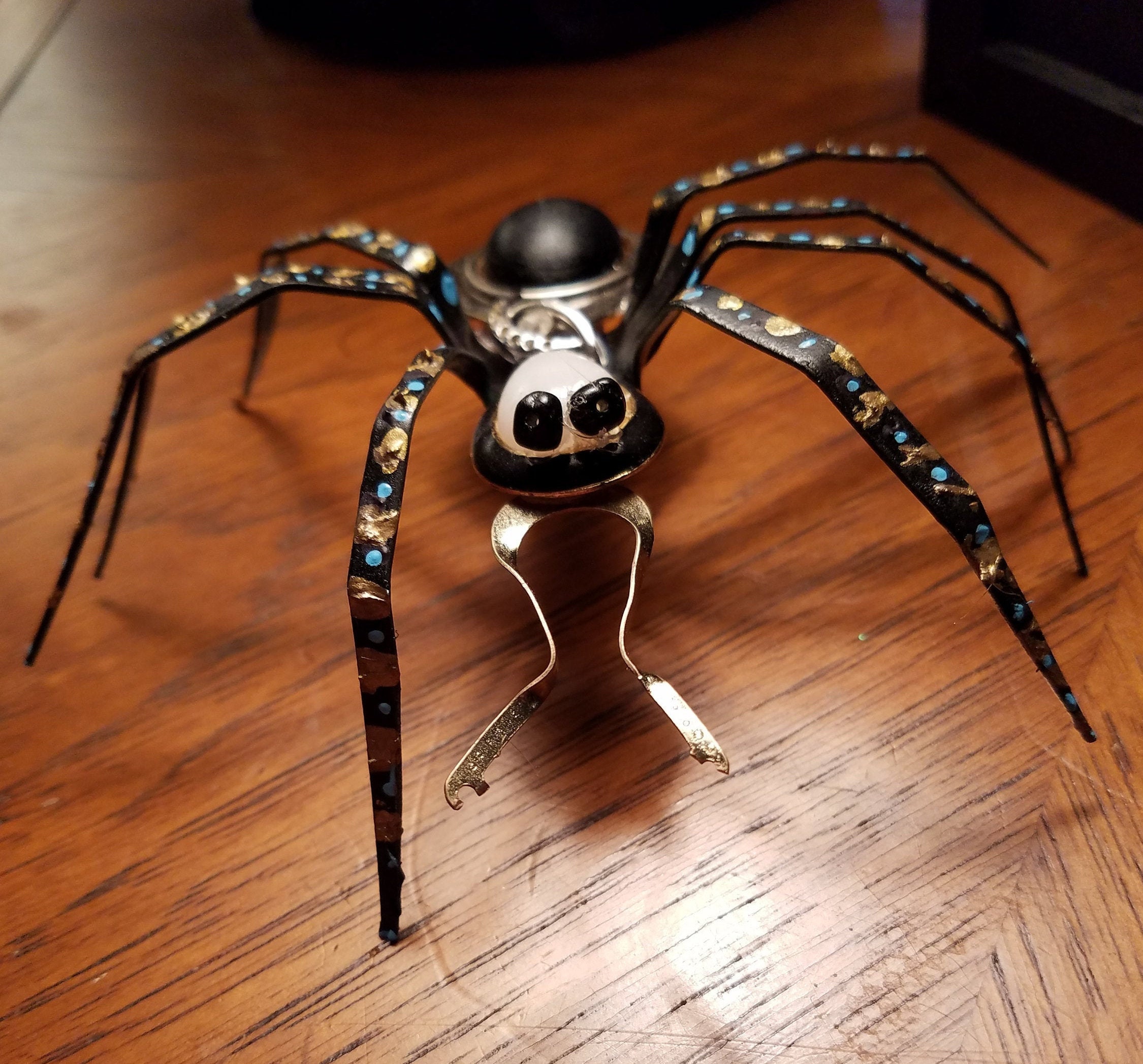 Bejeweled Spider 24 Fantasy Creature Sculpture Recycled - Etsy