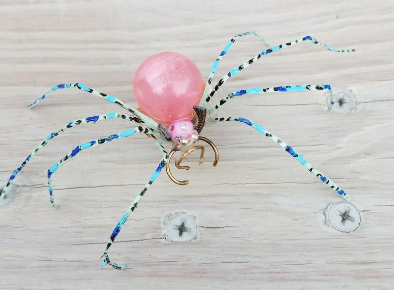 Bejeweled Spider 48 Fantasy Creature Sculpture Recycled Art Repurposed ...