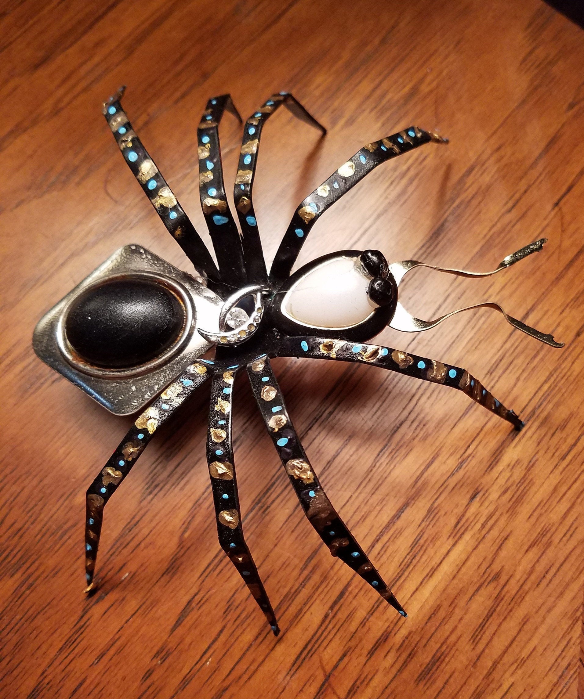 Bejeweled Spider 24 Fantasy Creature Sculpture Recycled - Etsy