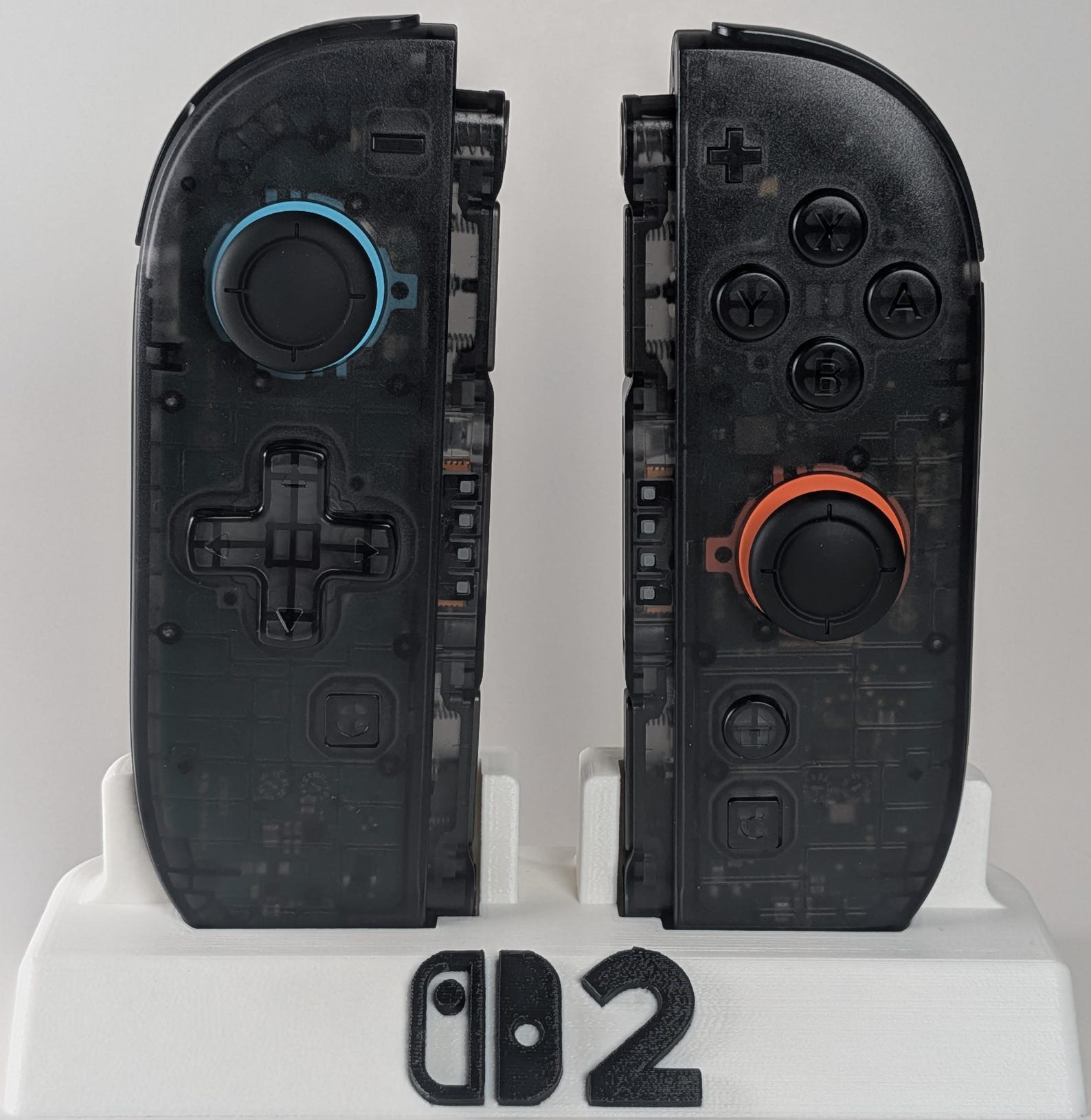 Custom Nintendo Switch 2 Joy-cons Translucent Clear Smoke Black Joycons ...