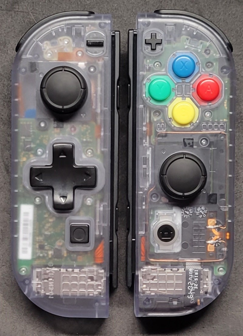 New Custom Nintendo Switch Clear GBA Glacier Blue D-pad Joy-con ...