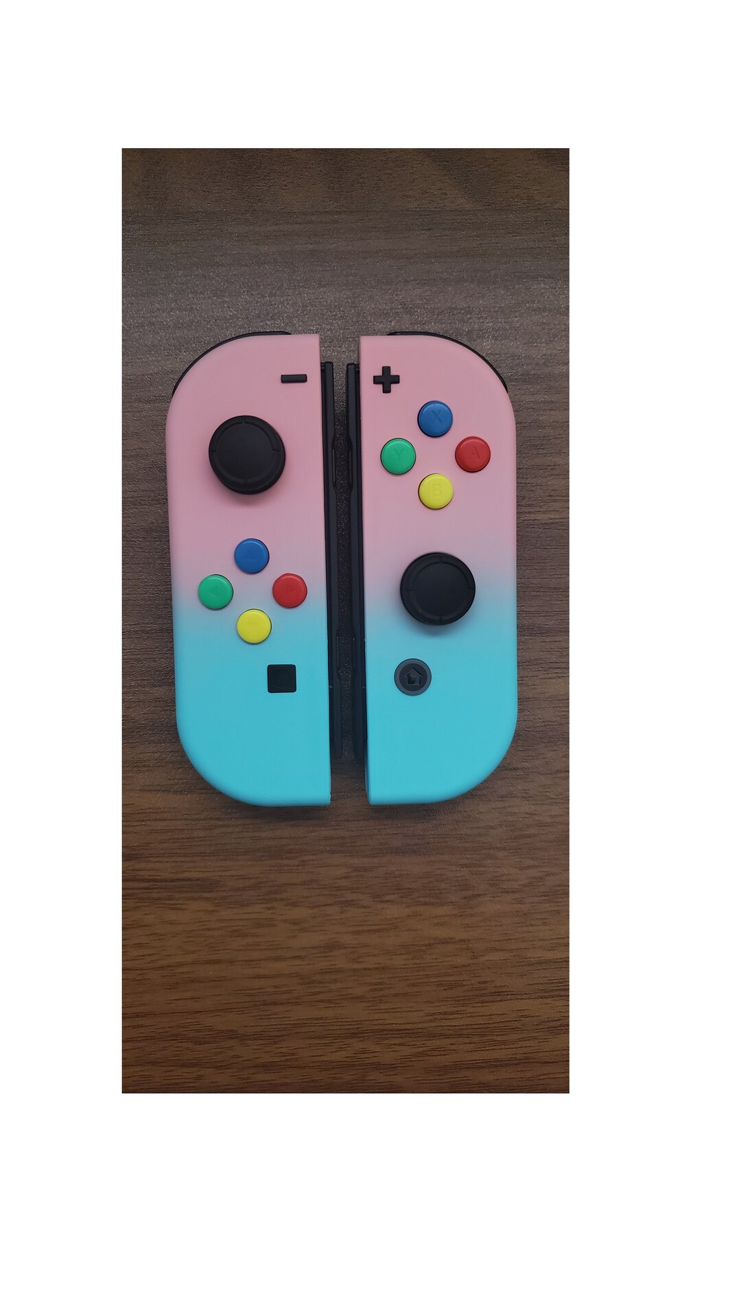 New Custom Nintendo Switch Pastel/gradient Pink & Aqua Blue Joy-con ...