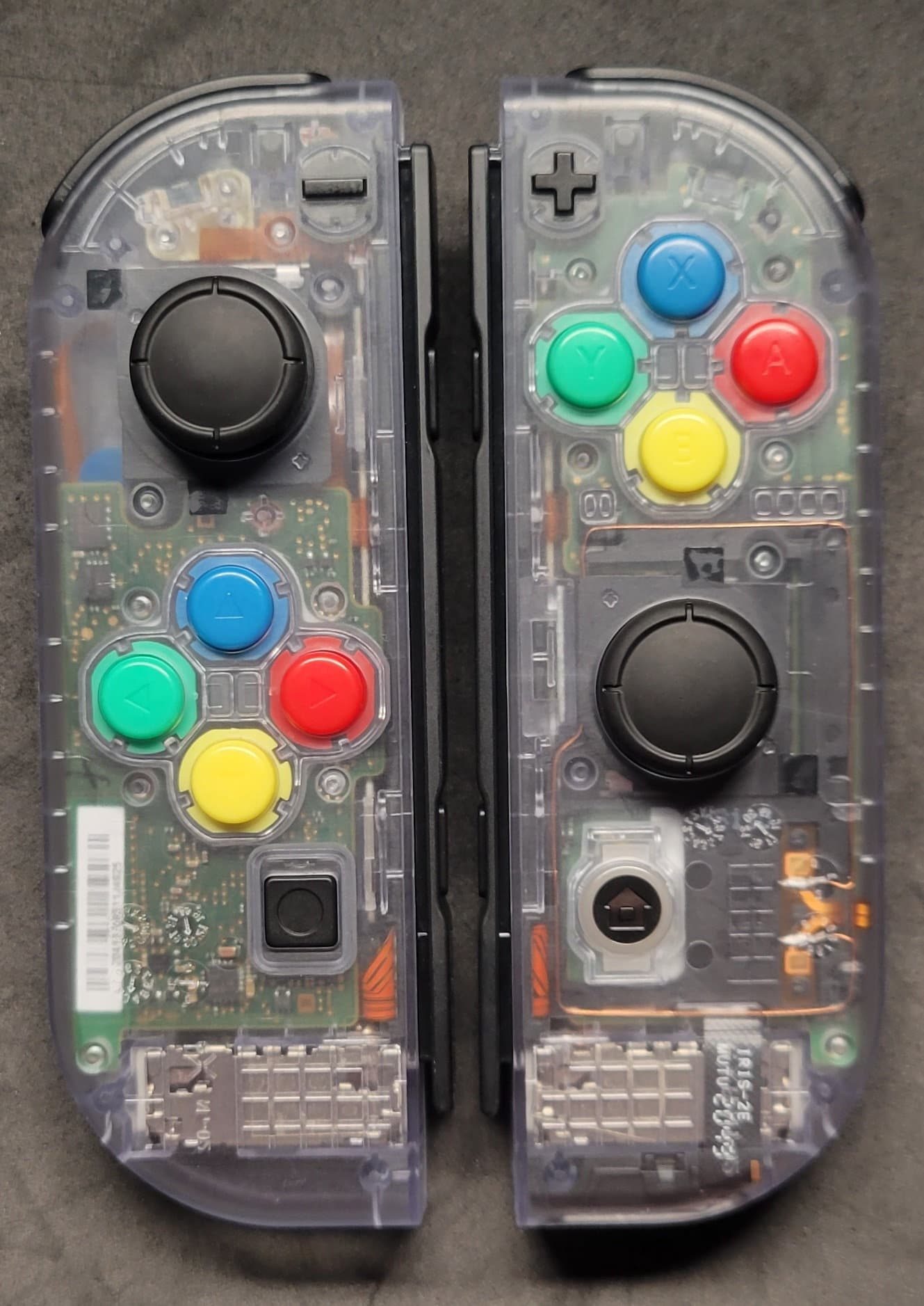 New Custom Nintendo Switch Clear GBA Glacier Blue D-pad Joy-con ...