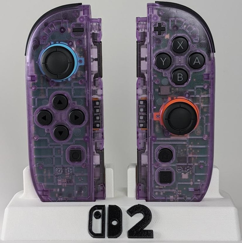 Custom Nintendo Switch 2 Joy-cons Translucent Clear Atomic Purple ...