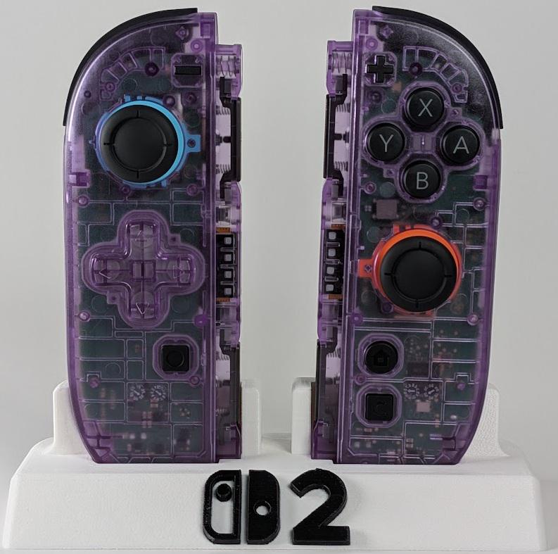Custom Nintendo Switch 2 Joy-cons Translucent Clear Atomic Purple ...