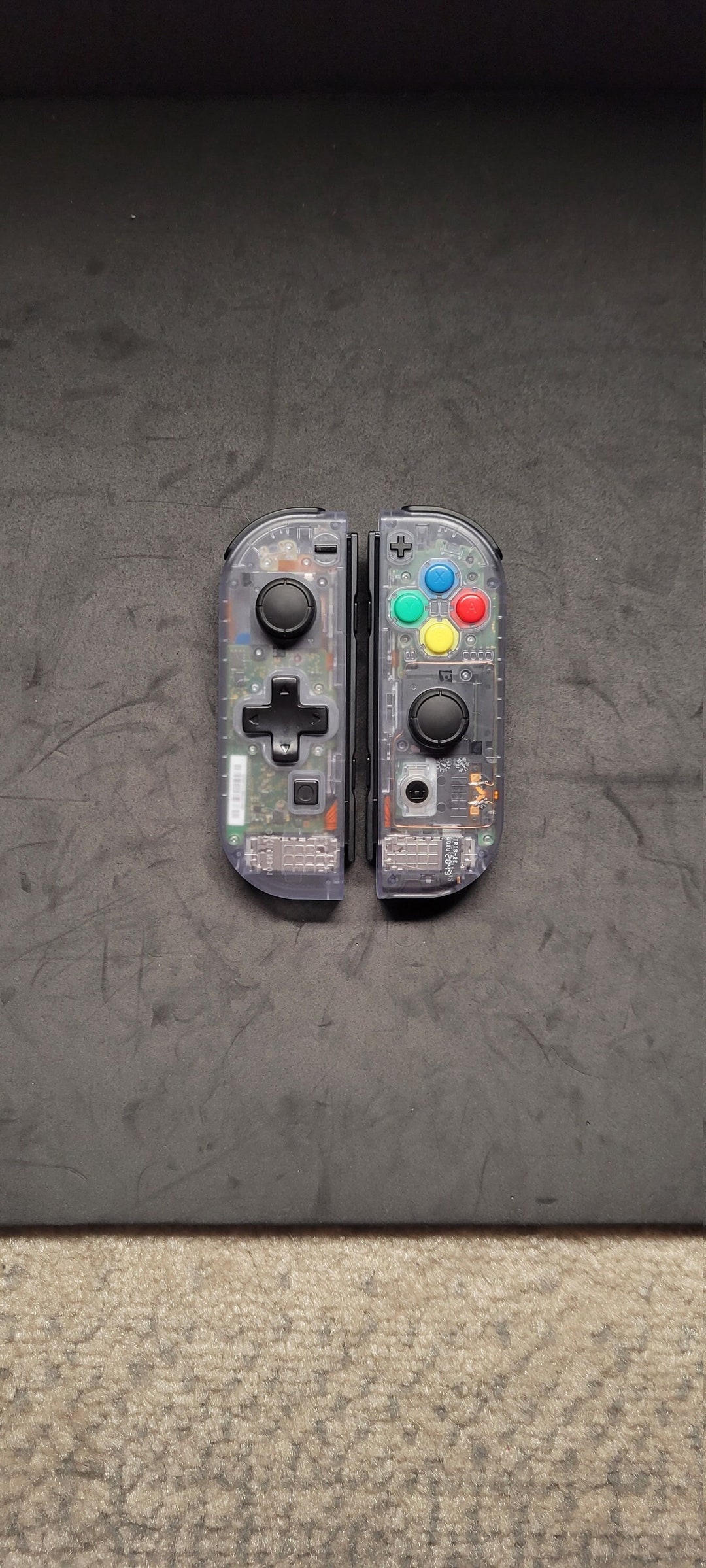 New Custom Nintendo Switch Clear GBA Glacier Blue D-pad Joy-con ...