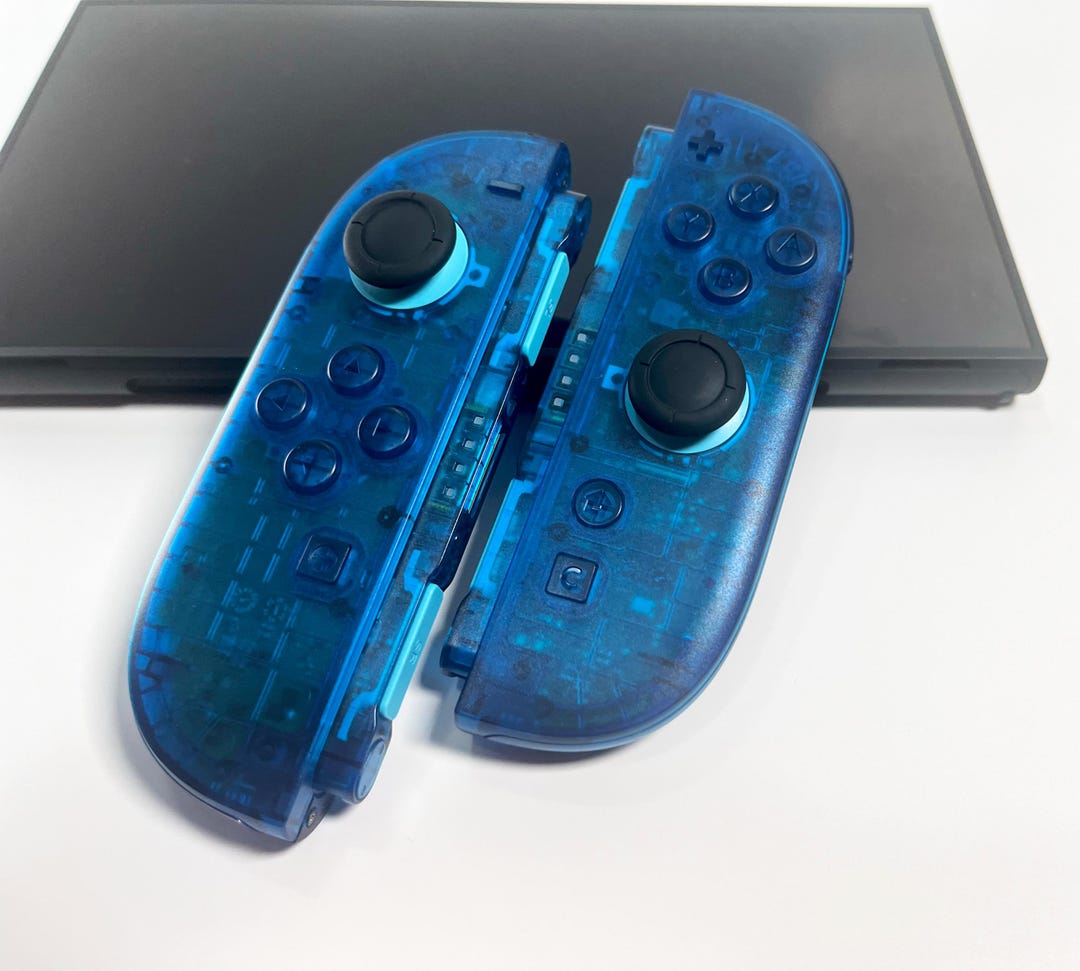 Custom Nintendo Switch 2 Joy-cons Translucent Clear Ice Blue Joycons - Etsy