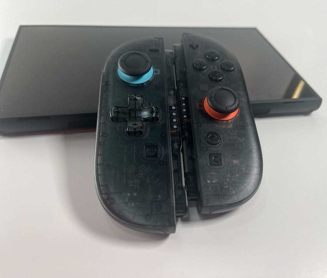 Custom Nintendo Switch 2 Joy-cons Translucent Clear Smoke Black Joycons ...