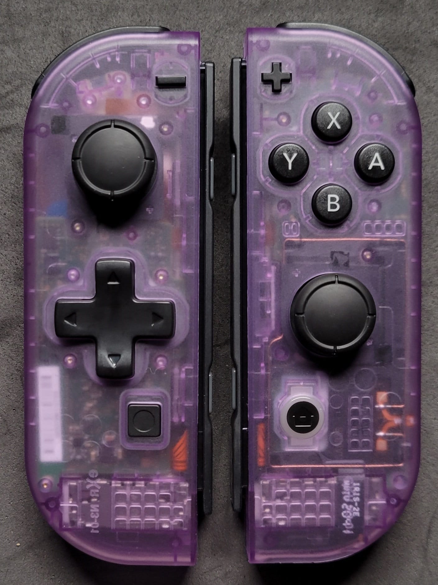 New Custom Nintendo Switch Clear Atomic Purple D-pad Joy-con - Etsy
