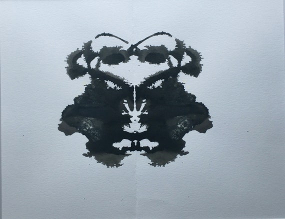 Unique Inkblot Print 007 | Etsy