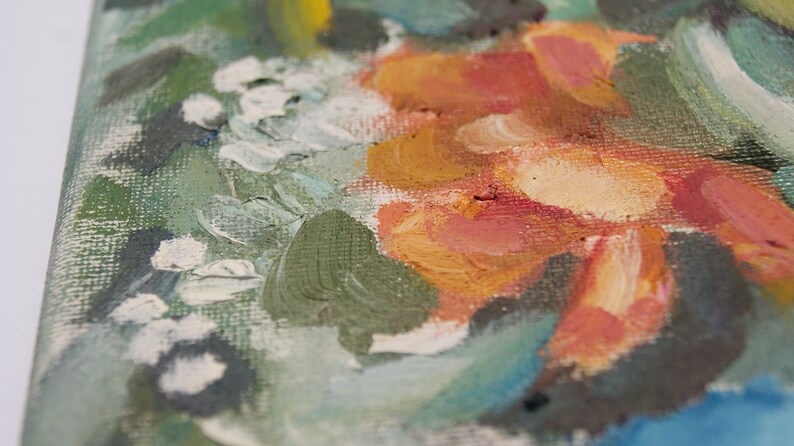 Colorful Bouquet of Flowers/ Abstract Realism/ Original Oil - Etsy