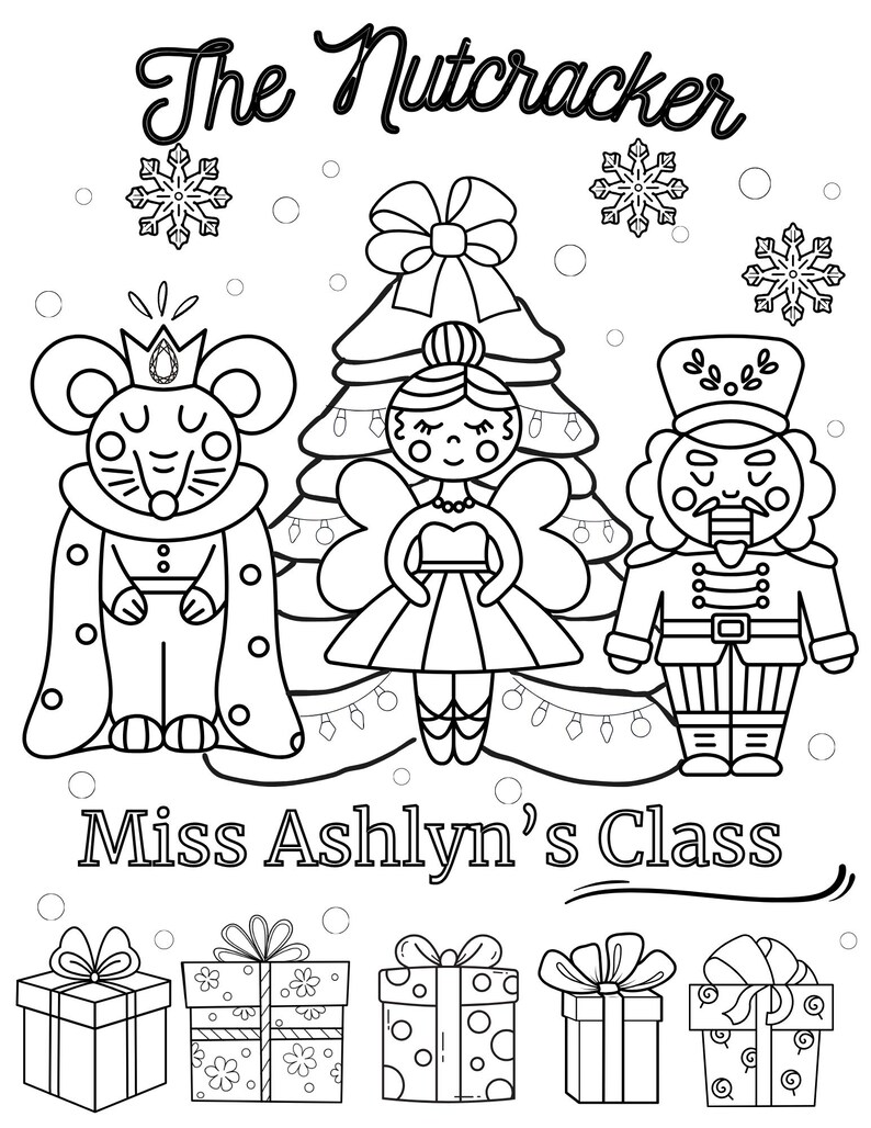 Nutcracker Coloring Sheet | Birthday, Dance, Winter Performance - Etsy